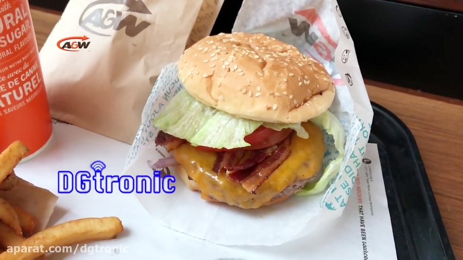 AW CHEDDAR BACON UNCLE BURGER REVIEW VIDEO