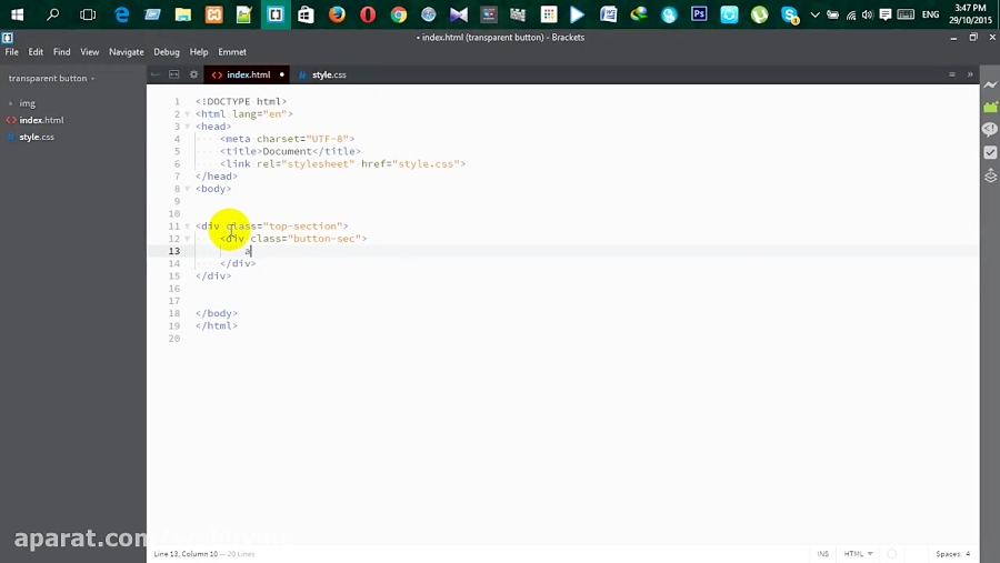 how to make a transparent button