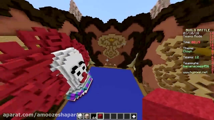 DOUBLE LEGENDARY SCARY CLOWN!!! (Minecraft Build Battle)