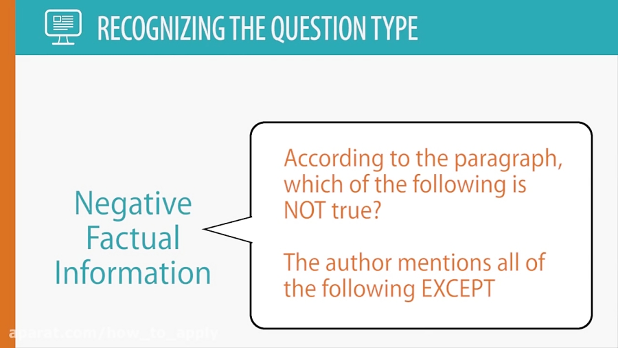 Inside the TOEFL® Test: Reading Questions - Factual and Negative ... Inside the TOEFL® Test: Reading Questions - Factual and Negative ...