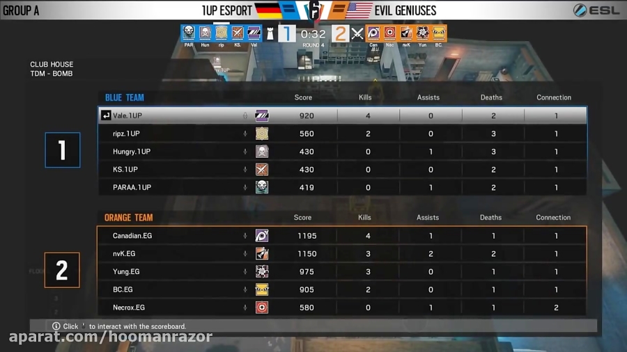 Rainbow Six - Six Invitational 2018 - Evil Geniuses vs. 1UP Esport - day 3