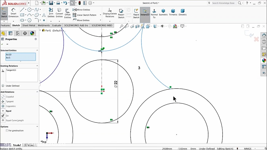 Solidworks tutorial | Design of Fidget Spinner in Solidworks