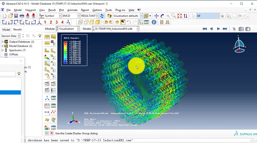 ABAQUS Tutorial : Coupled Electromagnetic and Heat Transfer Analysis ...