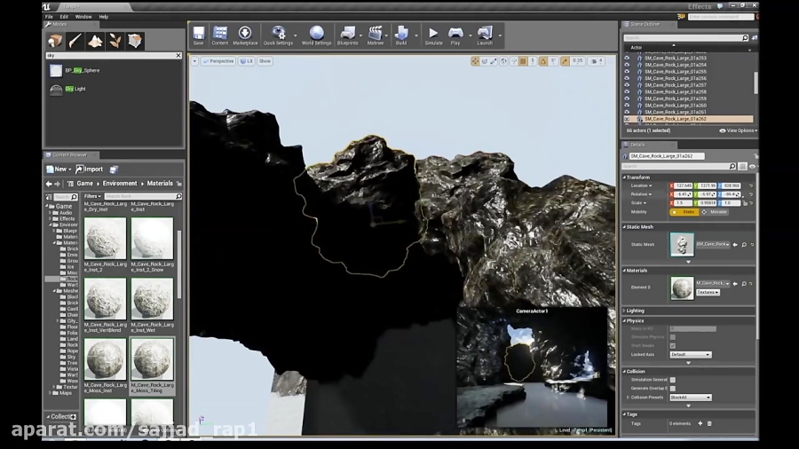 Creating a quick Unreal Engine 4 Cave Entrance Scene