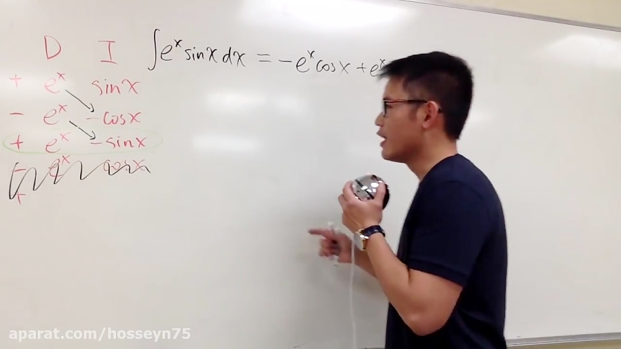 integration by parts, DI method, انتگرال گیری جزء به جز