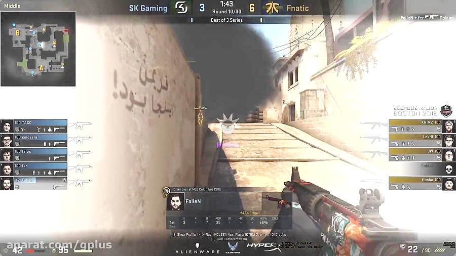 آموزش بازی تهاجمی CSGO و کنترل middle در نقشه Mirage