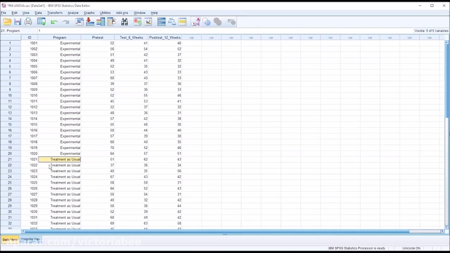 Conducting A Repeated Measures Anova In Spss